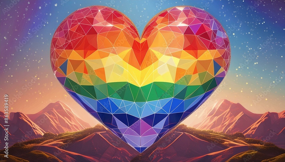 Pride lgbt rainbow gay love background heart lgbtq month flag. LGBT ...