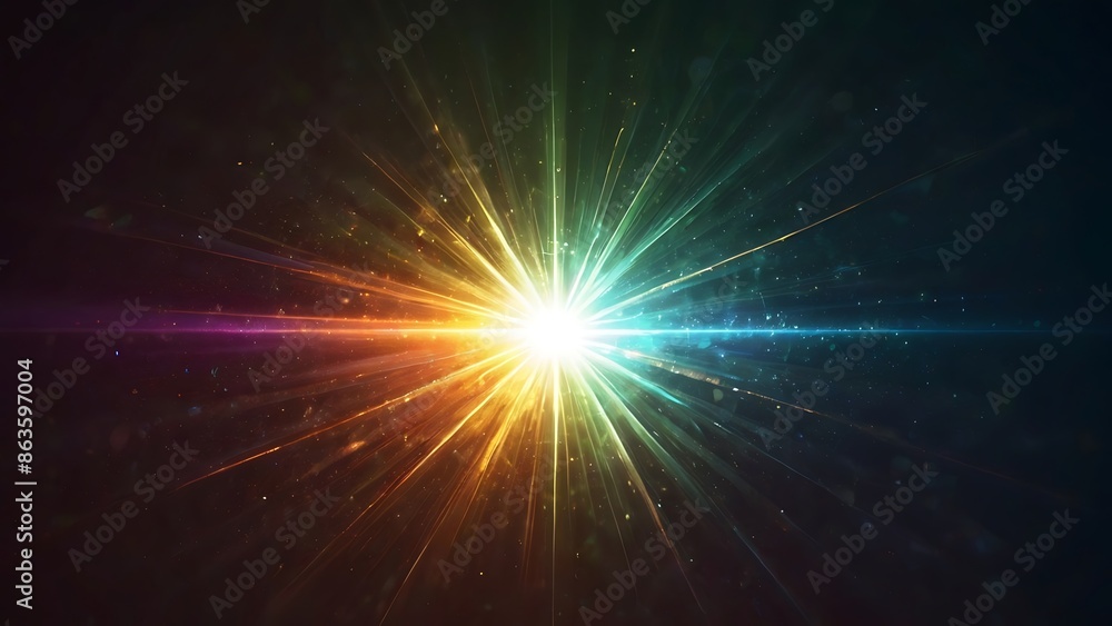 heavy lens flare light leak chromatic aberration overlay effect ...