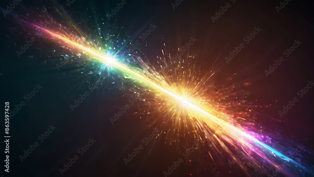 heavy lens flare light leak chromatic aberration overlay effect ...