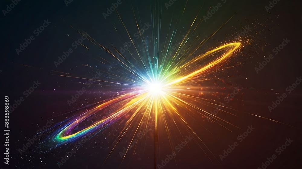 heavy lens flare light leak chromatic aberration overlay effect ...