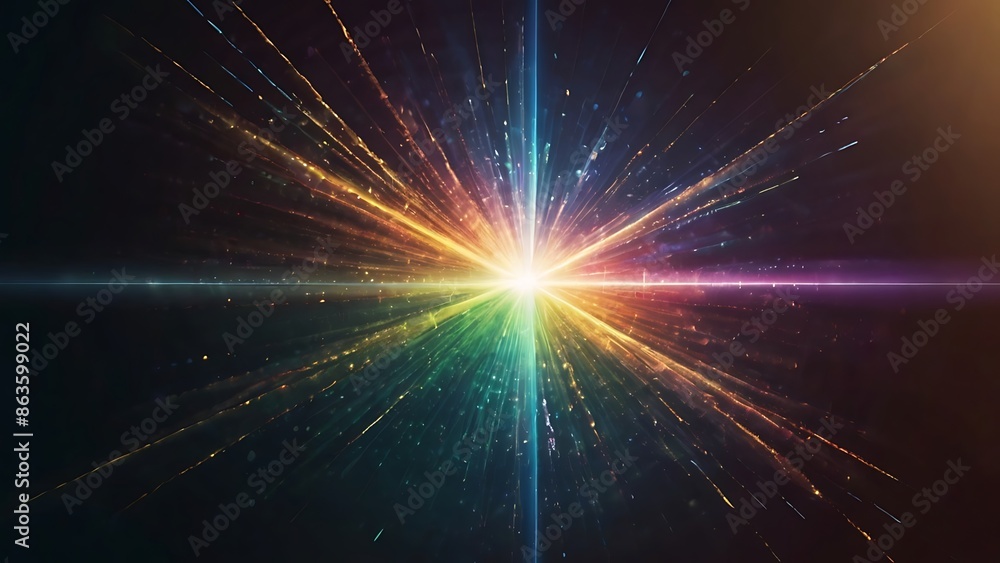 heavy lens flare light leak chromatic aberration overlay effect ...