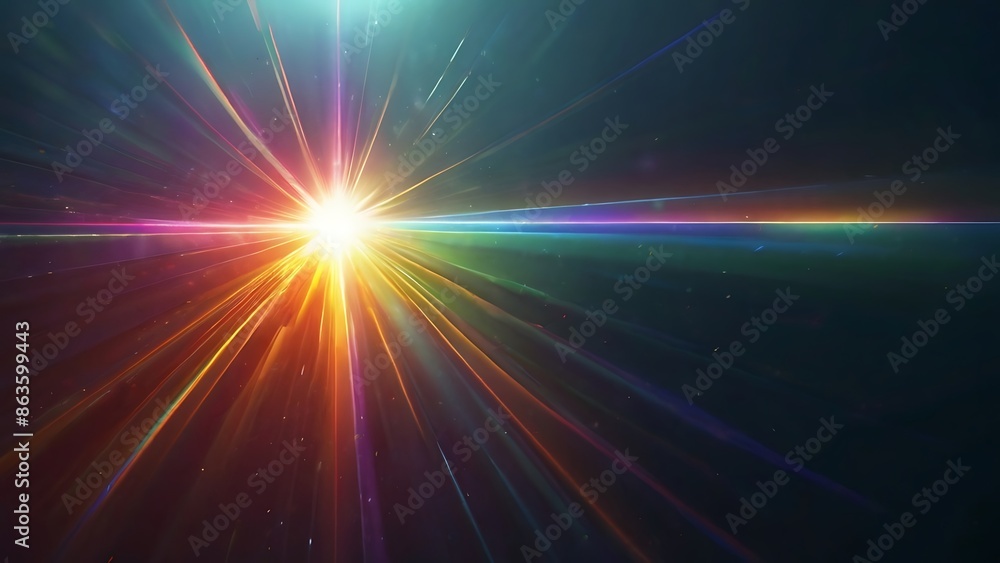 heavy lens flare light leak chromatic aberration overlay effect ...