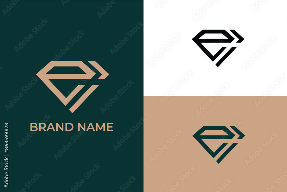 letter E diamond icon logo, letter E diamond icon arrow icon logo ...