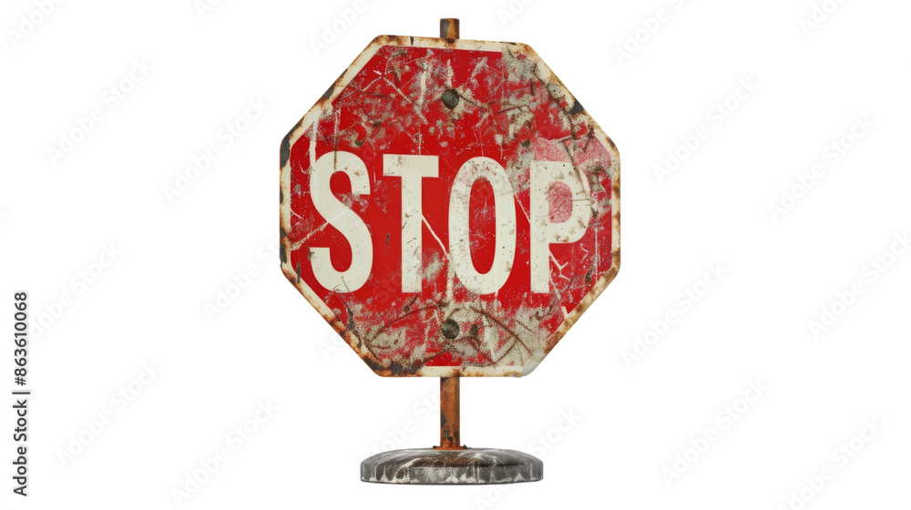 Isolated red STOP , Not Allowed stop sign, Prohibition sign or stop ...