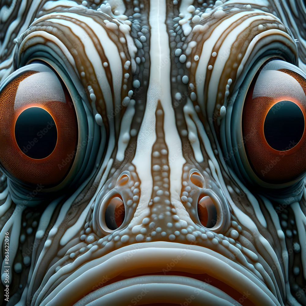Intriguing Fish Close-Up: A Detailed Look at a Fish's Expressive ...