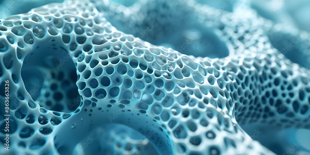 Detailed image of bone marrow microenvironment showing cellular and ... Detailed image of bone marrow microenvironment showing cellular and ...