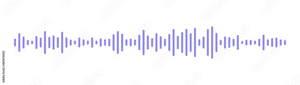 Podcast soundwave line of voice. Record music player. Mobile talk track ...