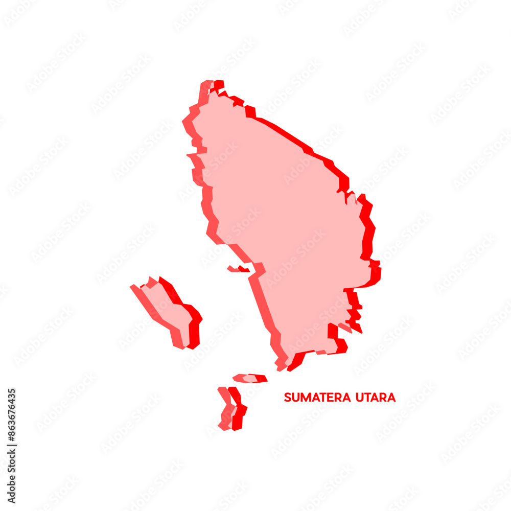 Sumatera Utara Map - World Map International vector template. Indonesia ...