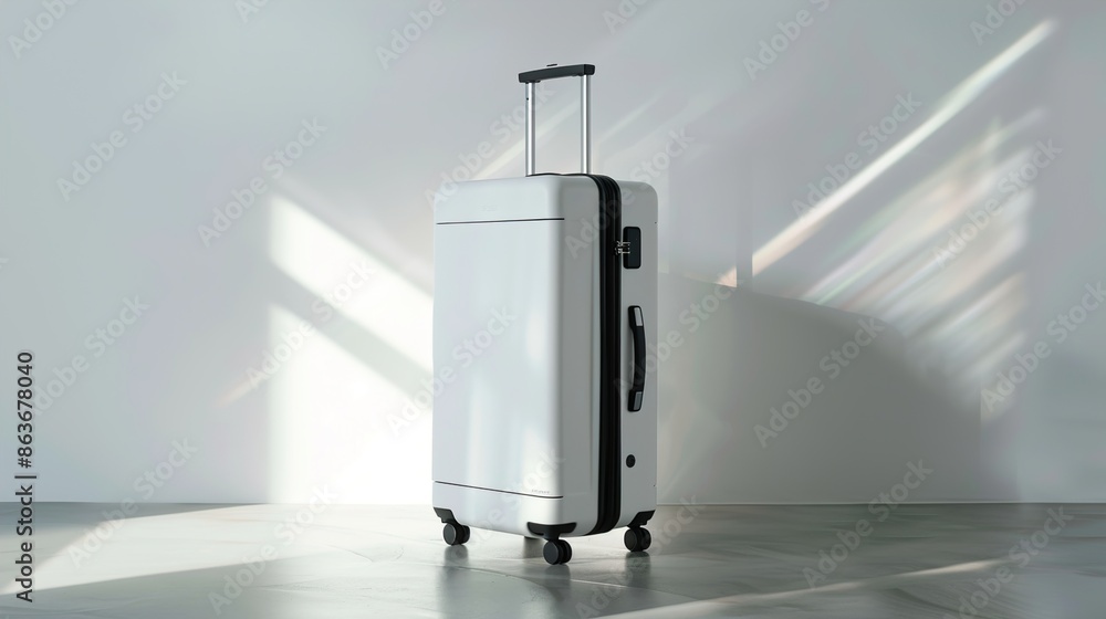 A high-tech smart suitcase with GPS tracking and built-in charger ports ...