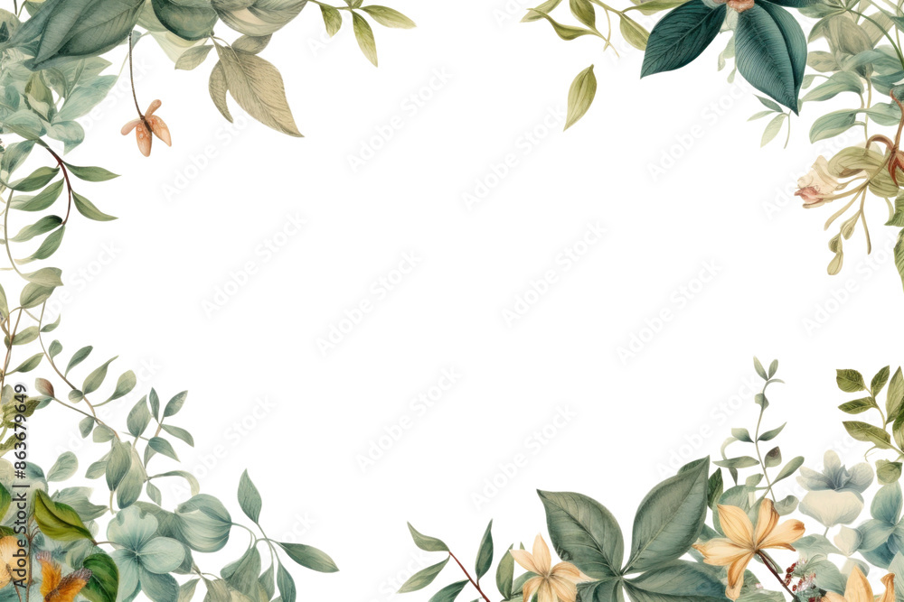 PNG Realistic vintage drawing of vine border backgrounds pattern plant ...