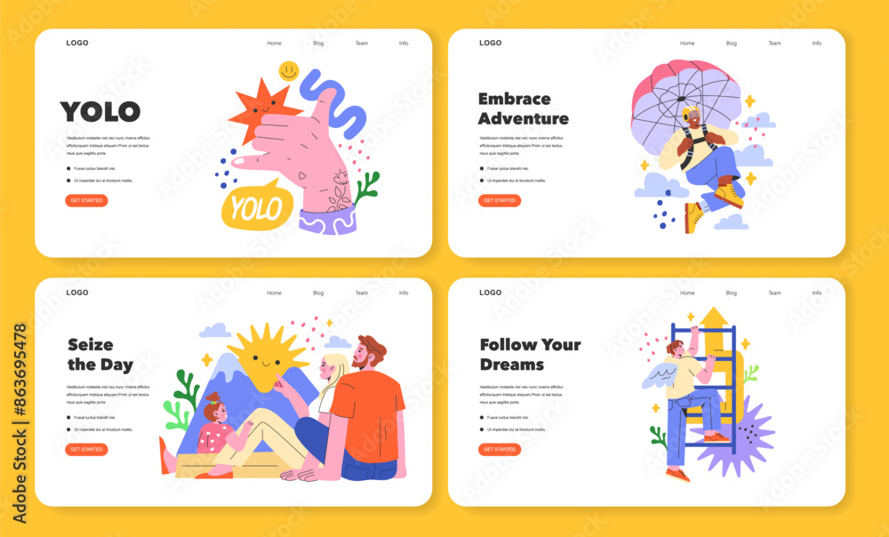 Poster YOLO concept Flat Vector illustration. – Wall Art | UkPosters