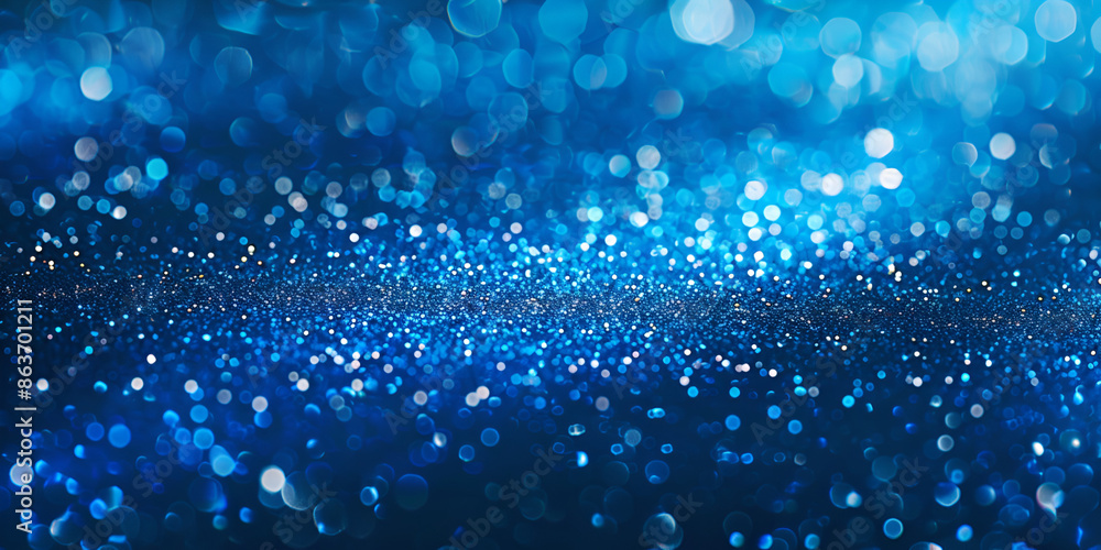 Sapphire glitter bokeh background. Unfocused shimmer royal blue sparkle .Sparkling Blue Glitter ...