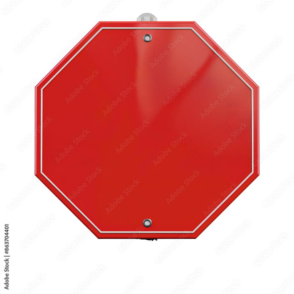 Blank stop sign on a transparent background Generative Ai Stock ...