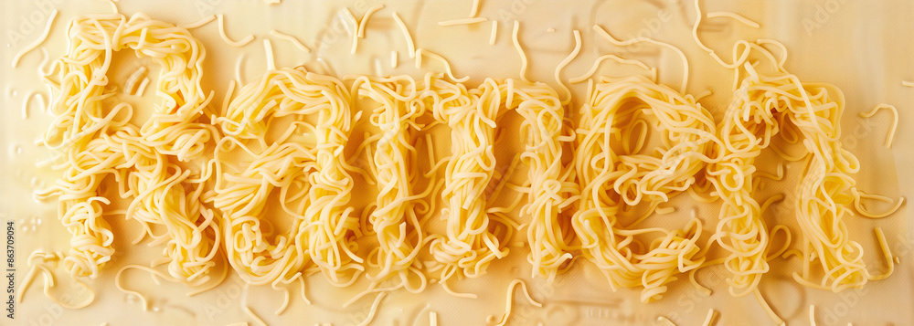 Ramen Noodle Text. This creative image features the word "Ramen" formed ...
