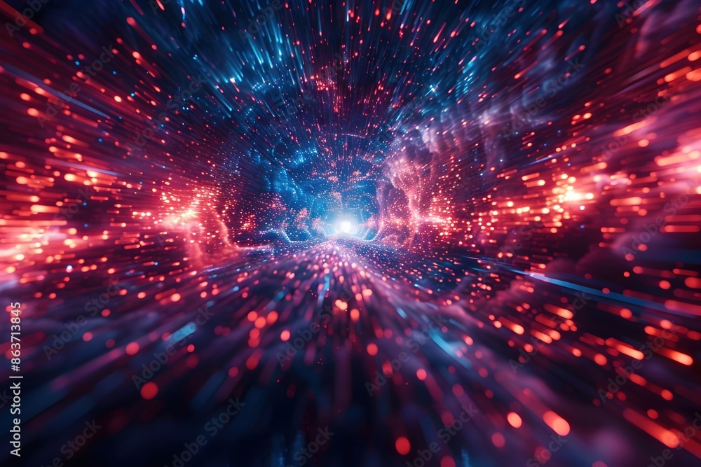 Shockwave of Luminous Ripples Distorting Space-Time in a Frozen Moment ...