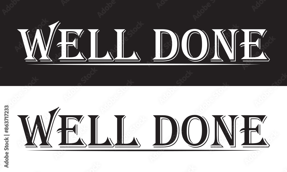 Well done vector text for card, banner, T-shirt print design ...