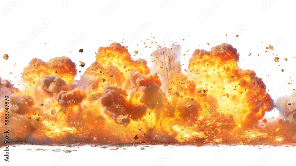 Explosion fire blast on transparent background Stock Photo | Adobe Stock