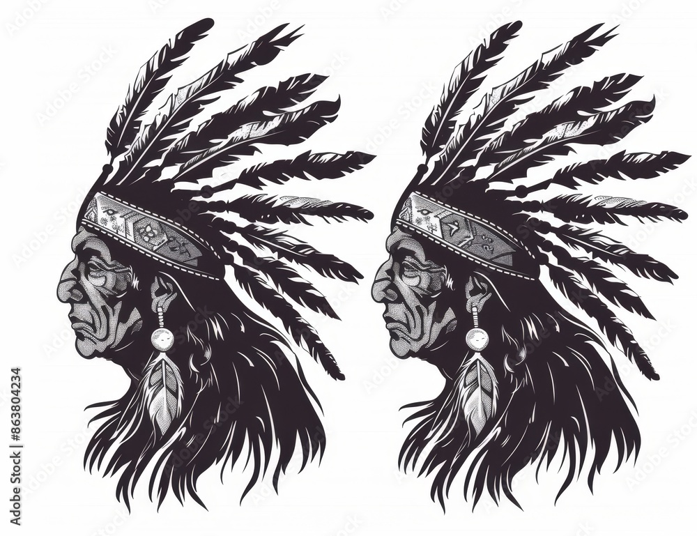 The history of America and ethnic culture theme in Native American ...