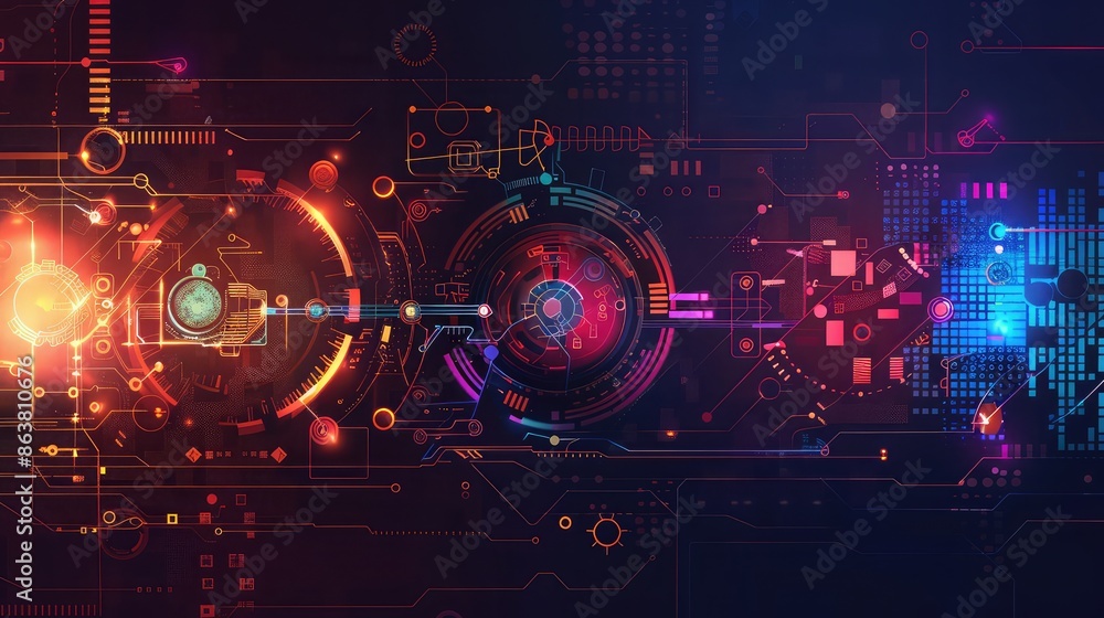 Cyber security fingerprint digital concept background,Abstract glowing ...