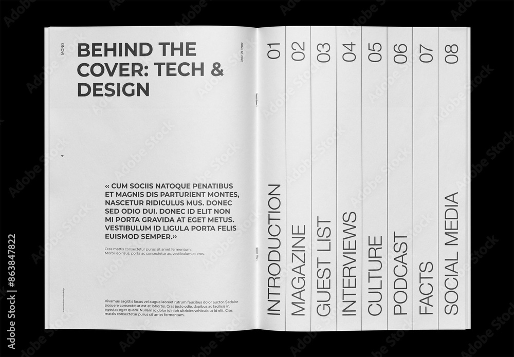 Mockup Of Customized Scanned A4 Saddle Stitched Magazine Stock Template ...