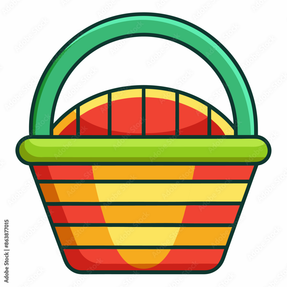 basket clipart cartoon Illustration drawing Stock Vector | Adobe Stock