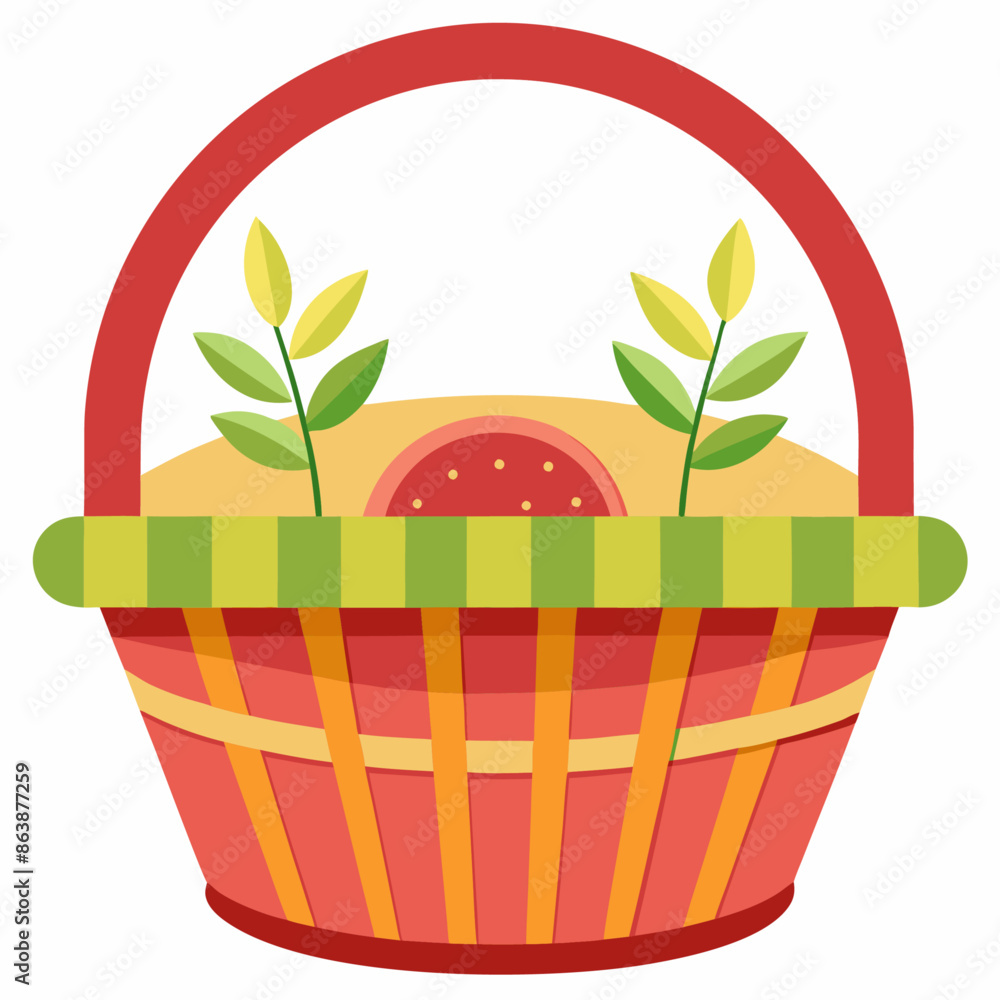 basket clipart cartoon Illustration drawing Stock Vector | Adobe Stock