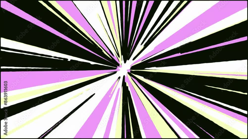 2D cartoon styled grunge blast motion graphic on dark green screen ...