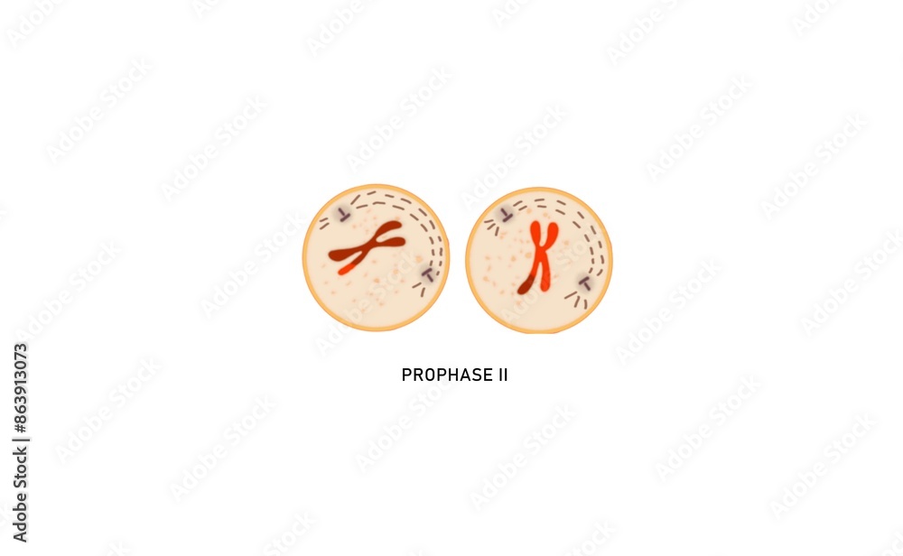 Meiosis 2 Prophase 2 Stock Illustration Adobe Stock