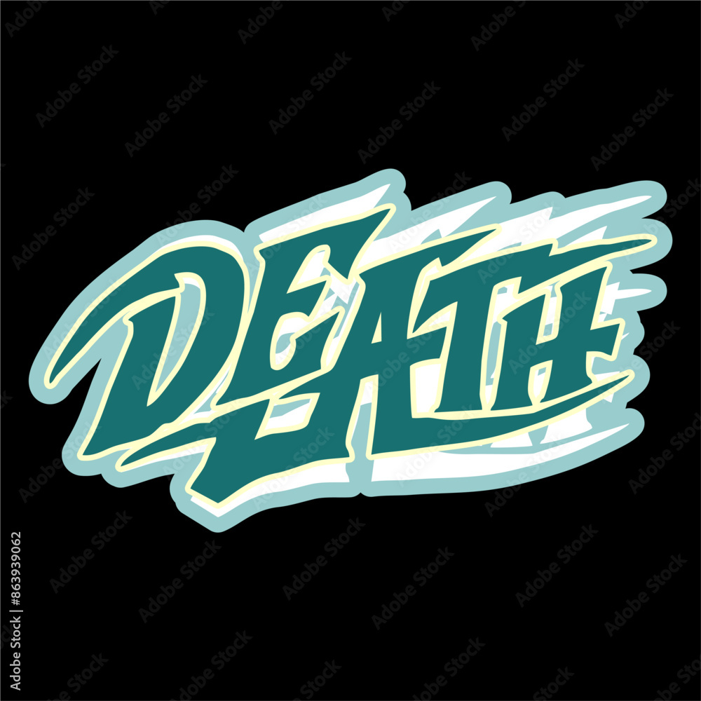 vector artwork illustration typography lettering text graffiti. Can be ...