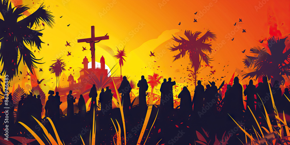 Semana Santa Vector: A Vector Graphic of Semana Santa, Celebrating Holy ...