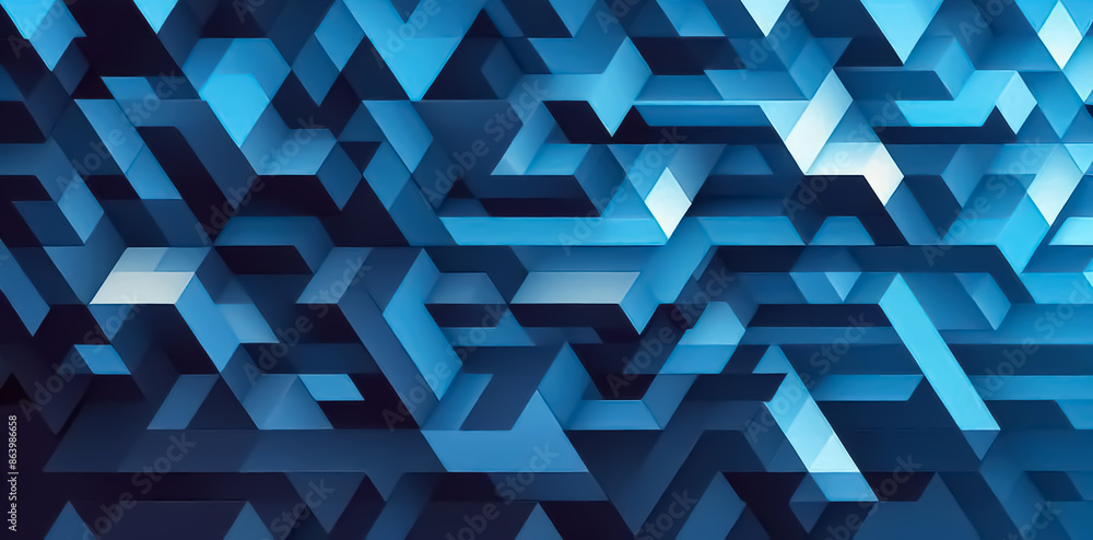 Explore the depths of perception with this abstract geometric ...