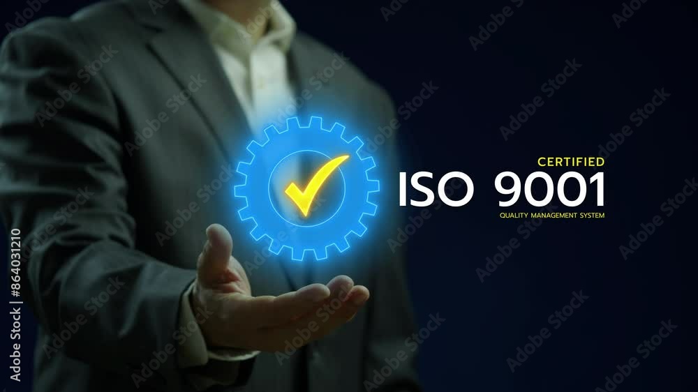 ISO 9001 icon. International Organization for Standardization sign and ...