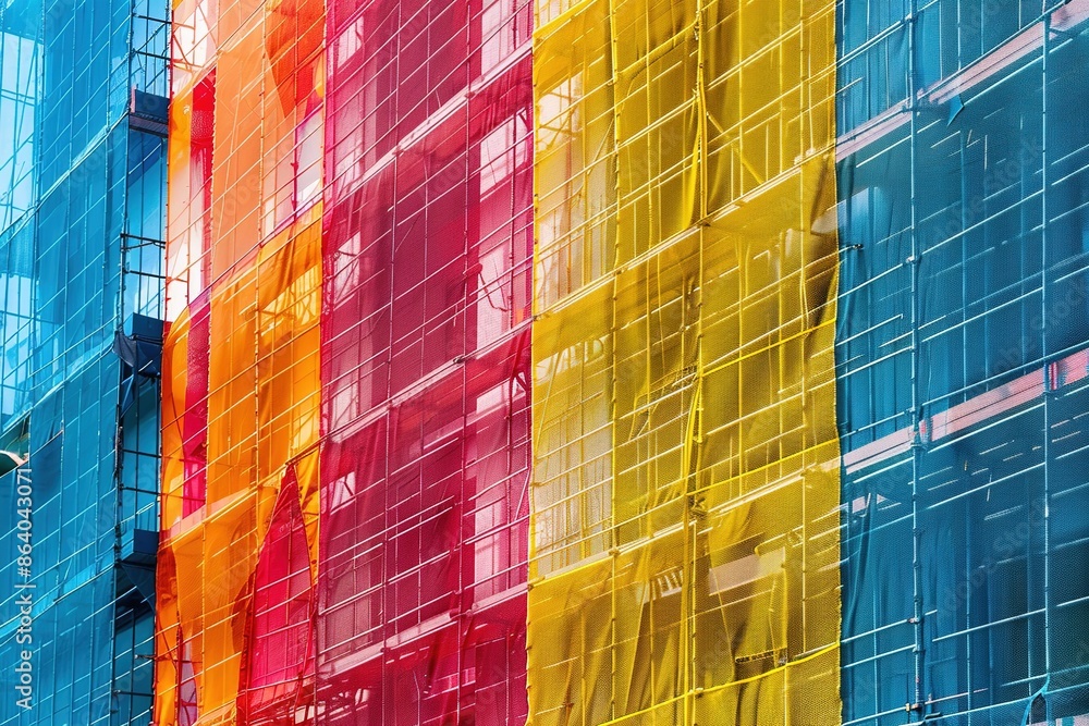 Construction site. Construction, renovation of high-rise residential ...