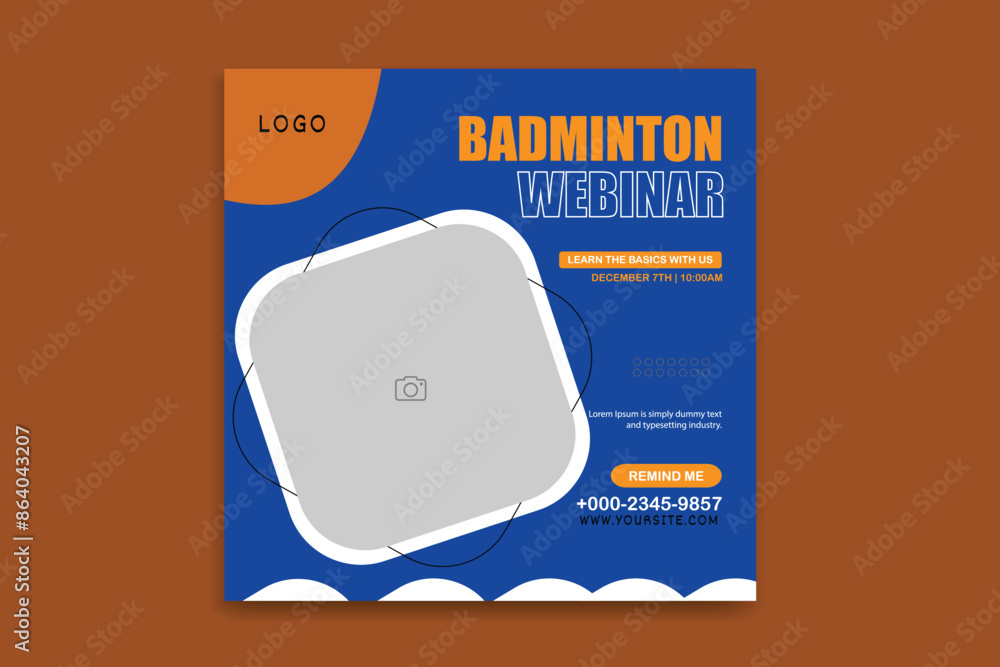badminton social media post Vector badminton tournament flyer design ...
