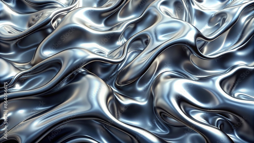 Liquid metal silver texture background, shiny, metallic, smooth ...