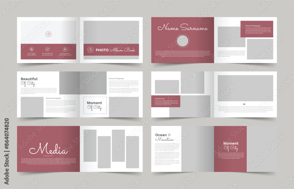 Professional Portfolio or Photobook Layout, Brochure Template Stock ...