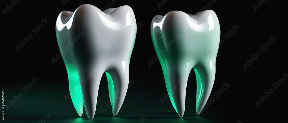 Realistic human tooth sowcasing Its complex structure and natural ...