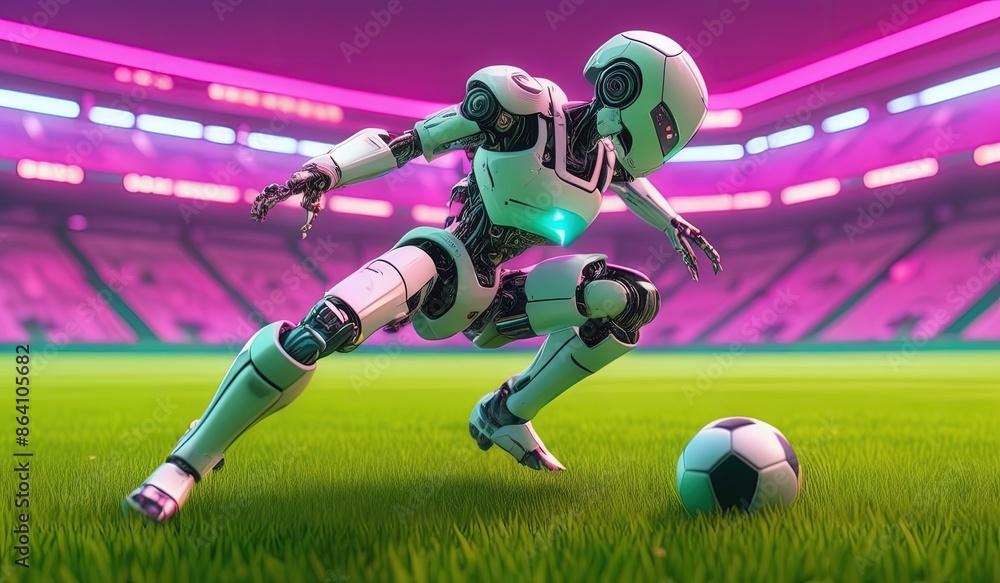 robot soccer player. 3d rendered illustration of a skeleton. 3d ...