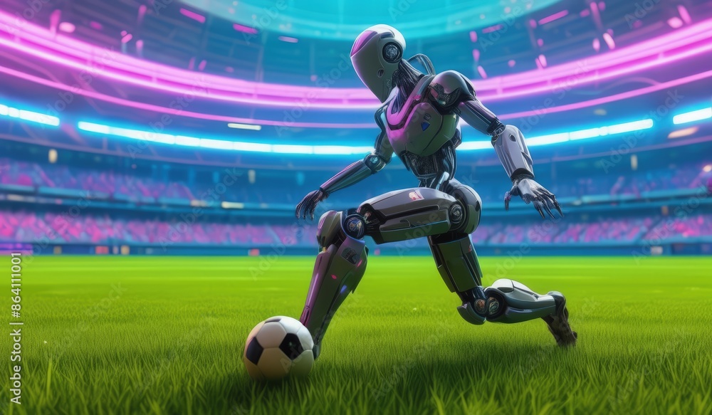 robot soccer player. 3d rendered illustration of a skeleton. 3d ...