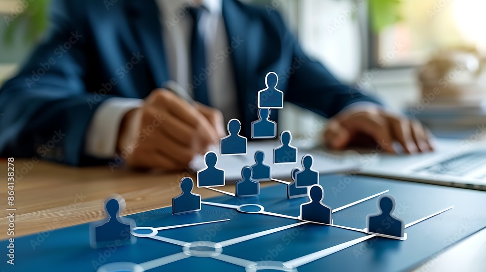 Organizational Structure: Wooden Figurines Representing a Company ...