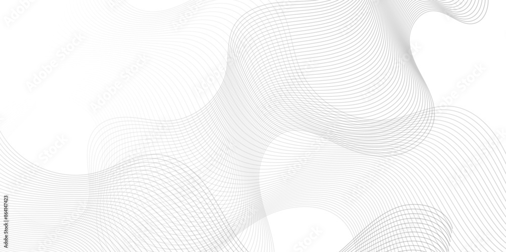 Abstract swoosh speed wave lines modern stream background. white wave ...