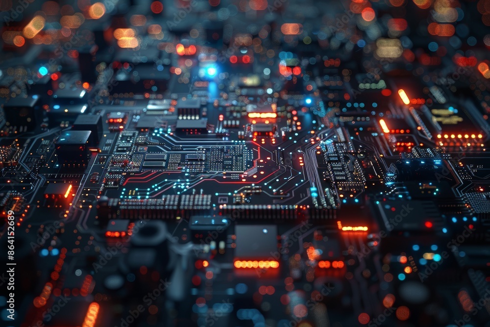 Using the abstract motherboard technology background as a background ...