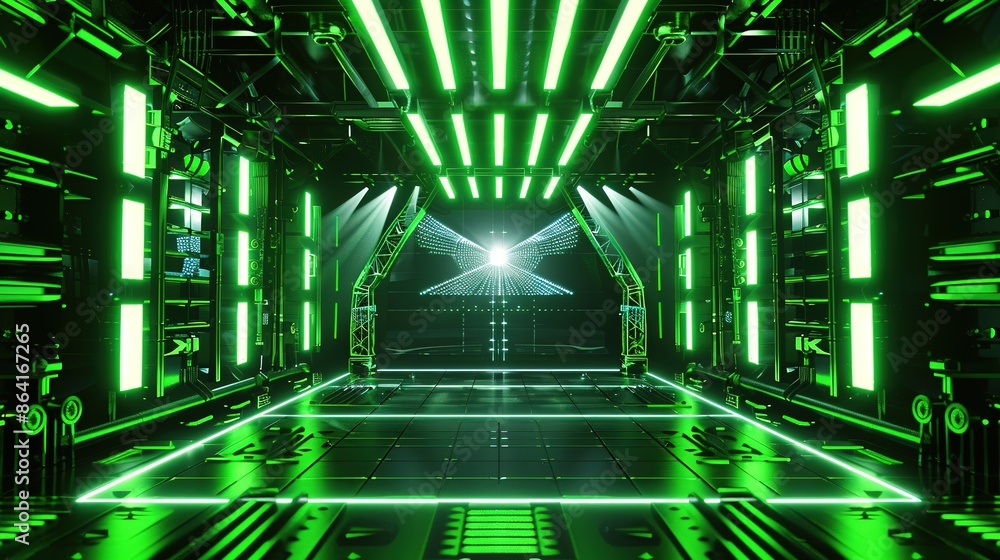 Electronic Stage with Daz3D Style Lights, Nu Group Design, Horizon ...
