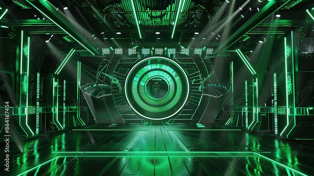 Electronic Stage with Daz3D Style Lights, Nu Group Design, Horizon ...