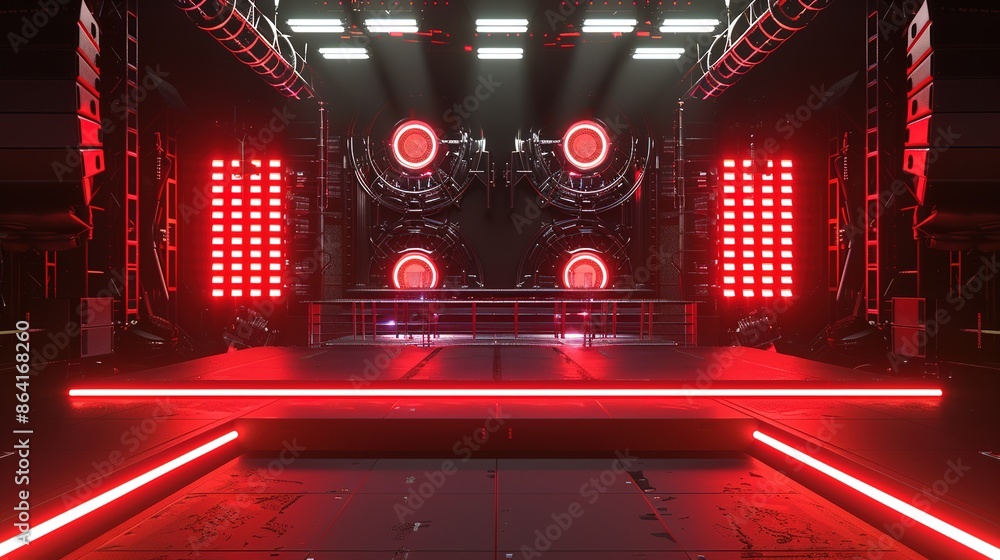 Electronic Stage with Daz3D Style Lights, Nu Group Design, Horizon ...