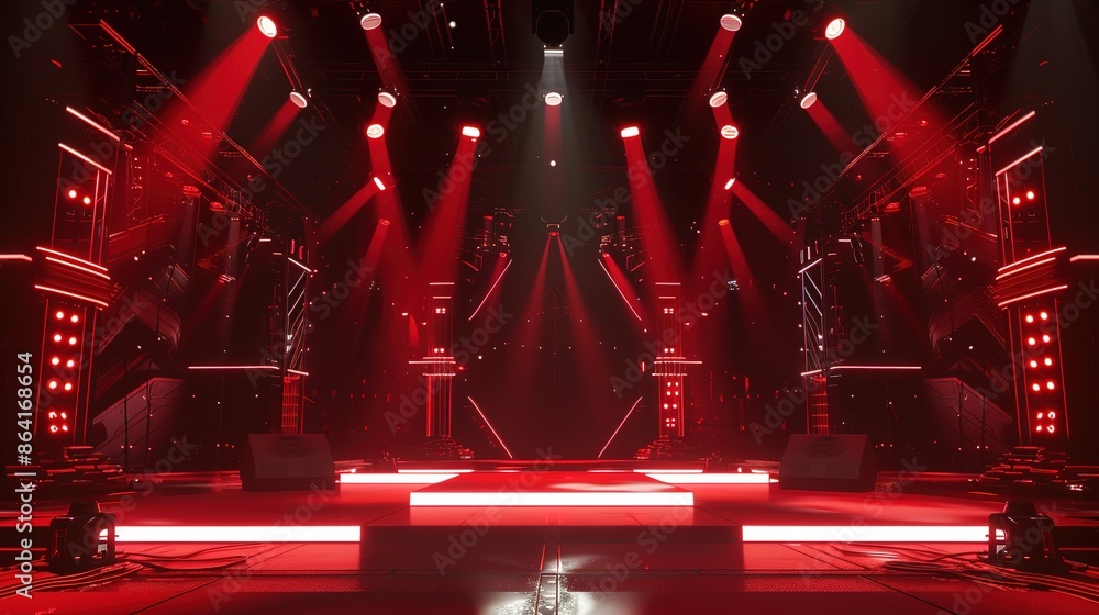 Electronic Stage with Daz3D Style Lights, Nu Group Design, Horizon ...