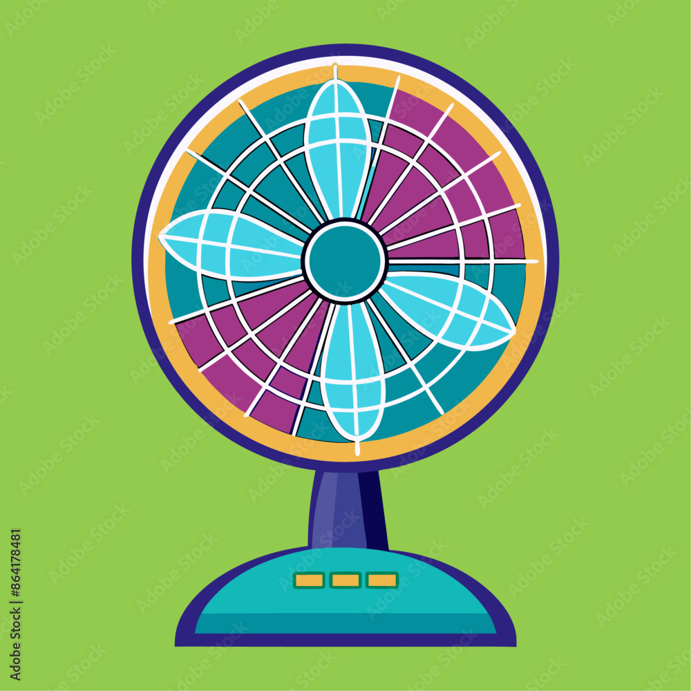 table fan clipart cartoon Illustration drawing Stock Vector | Adobe Stock