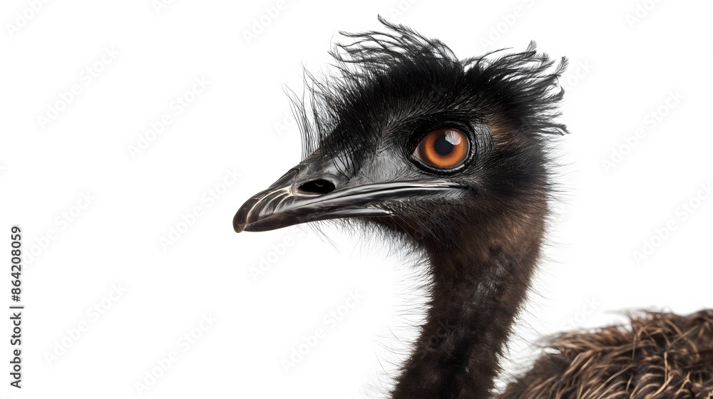 3. Produce a PNG image of an Emu featuring a transparent background ...