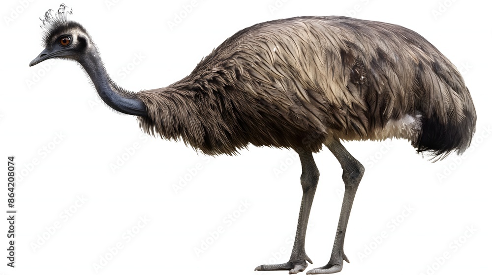 3. Produce a PNG image of an Emu featuring a transparent background ...