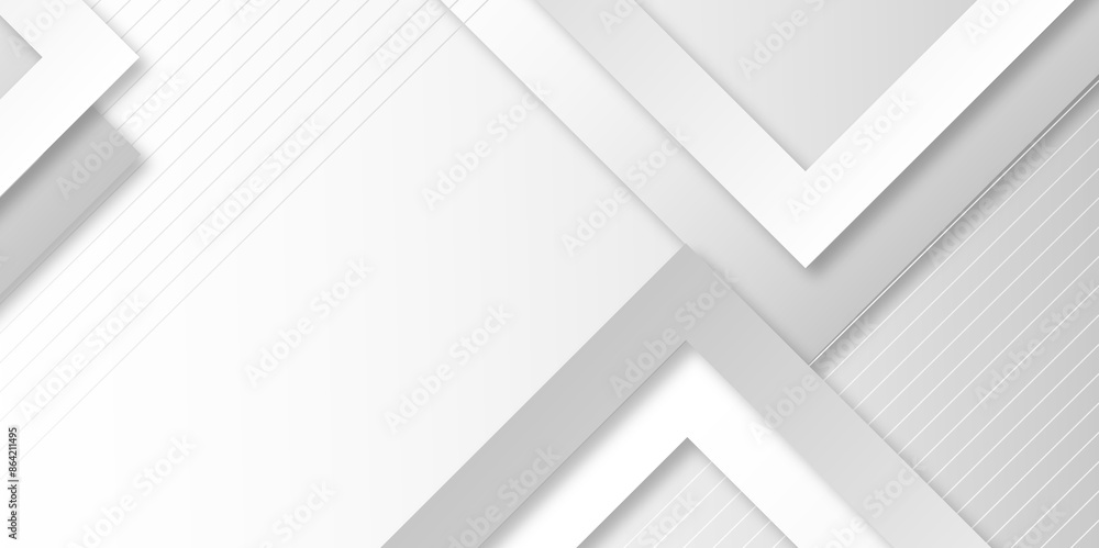 Abstract white and grey triangle overlay texture background. Modern ...